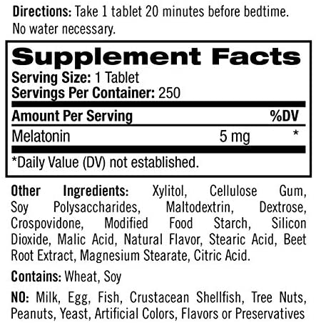 Melatonin 5mg 250 Count – Affordable Meds