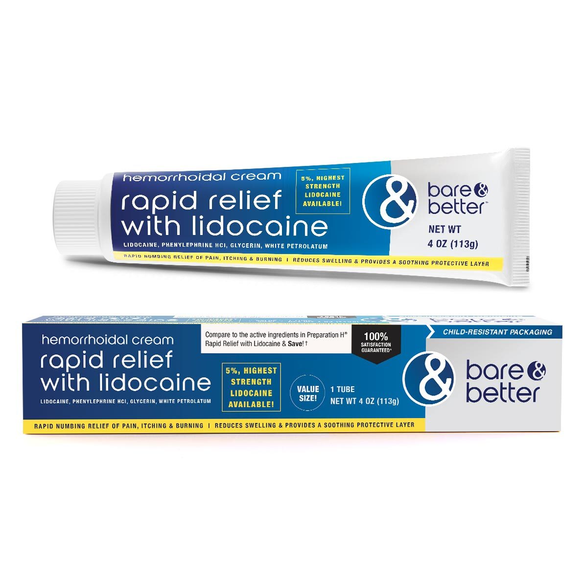 Generic Preparation H Rapid Relief with 5% Lidocaine, Hemorrhoidal Cre ...